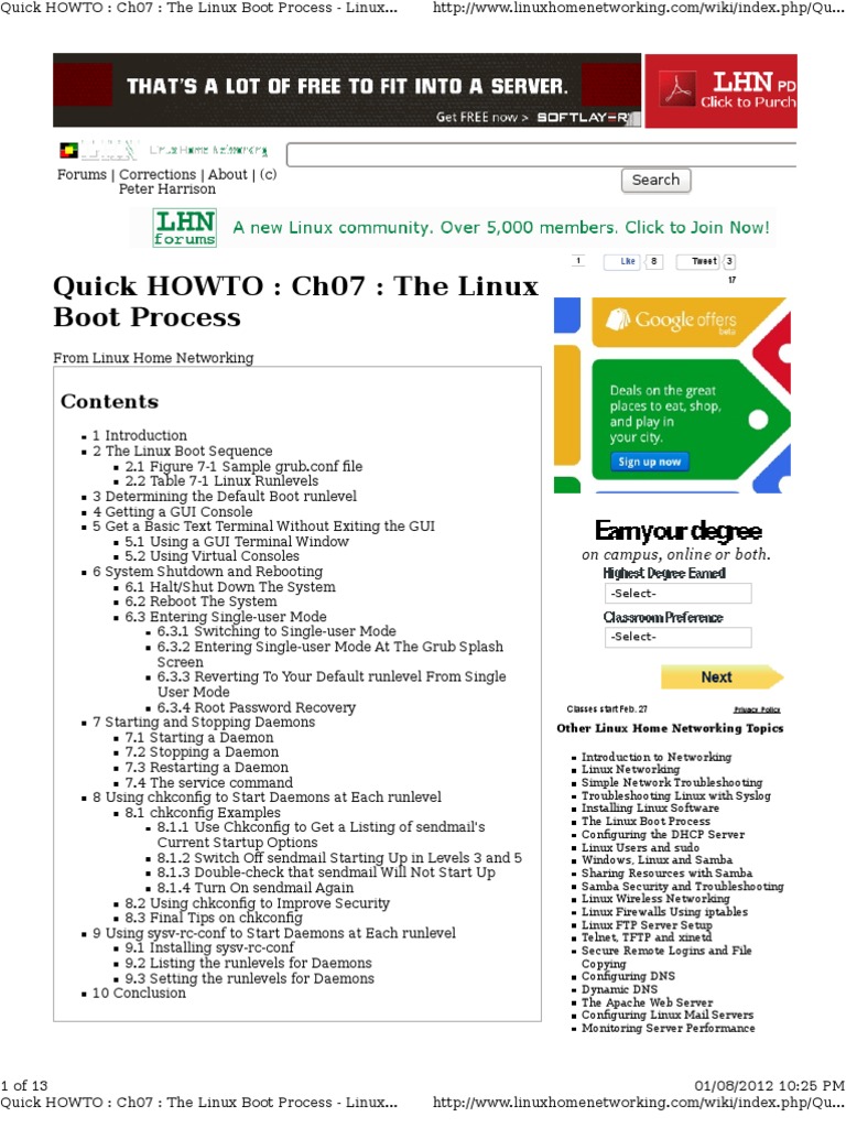 Linux boot process guide | PDF | Booting | Computer Engineering