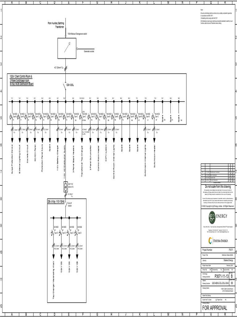 Switchgear Room LVAC Distribution Board PDF