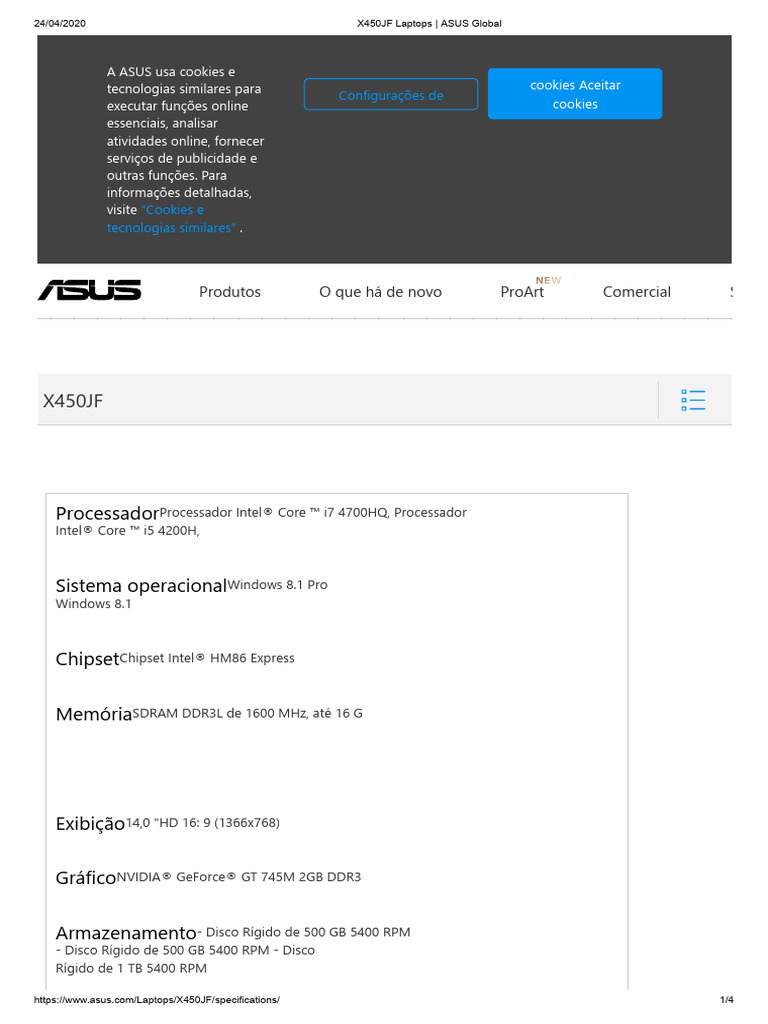 X450JF Laptops - ASUS Global | PDF