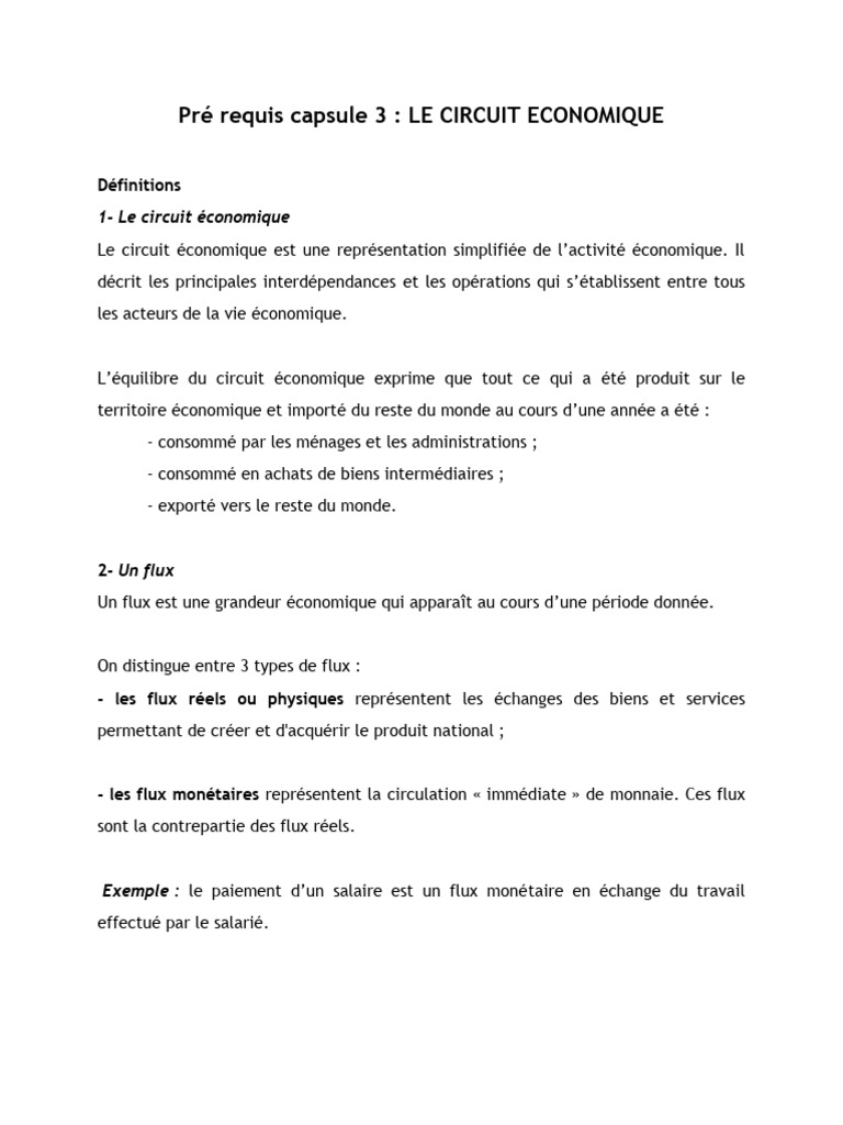 Pré Requis Capsule 3 | PDF