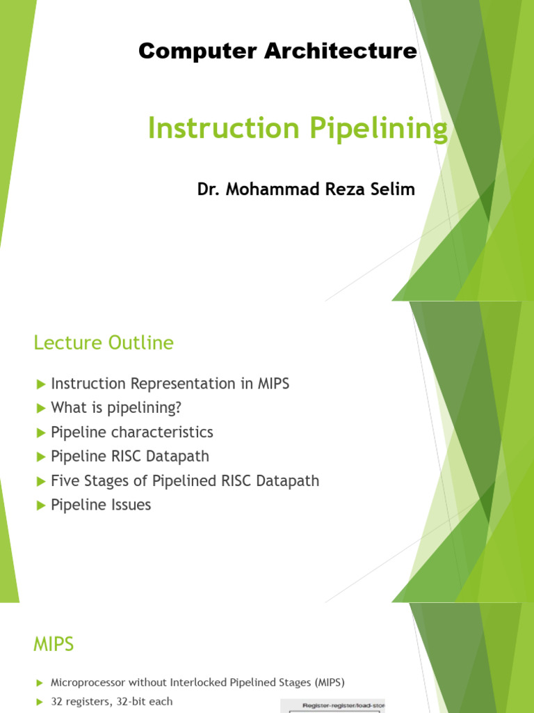 Instruction Pipelining Lecture 1 - Pipeline Basics | PDF