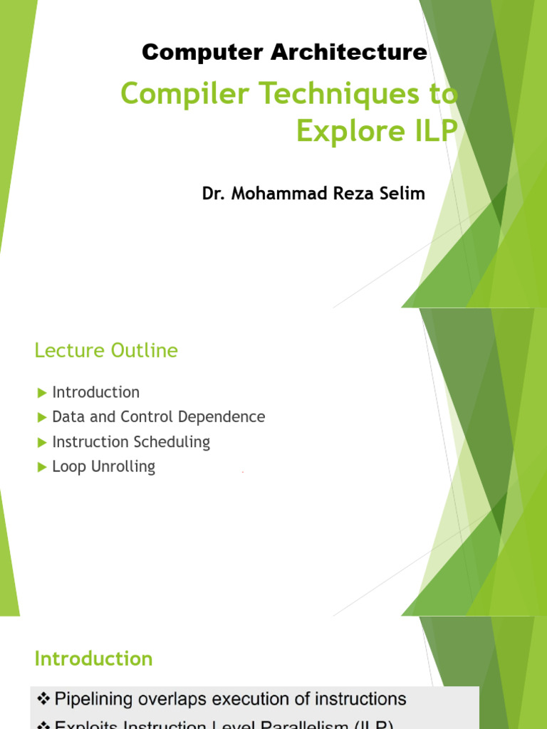 Instruction Pipelining Lecture 5 - Compiler Techniques To Explore ILP | PDF