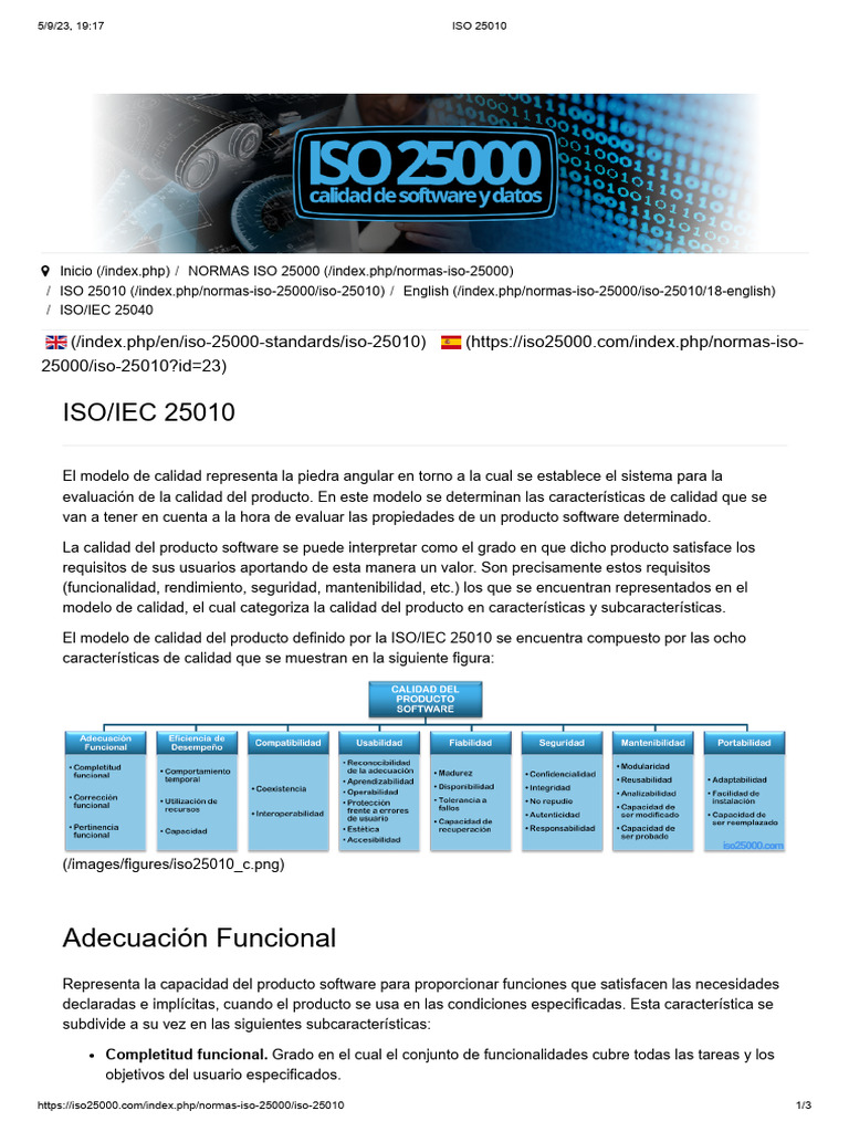 Calidad de Diseño - ISO 25010 | PDF