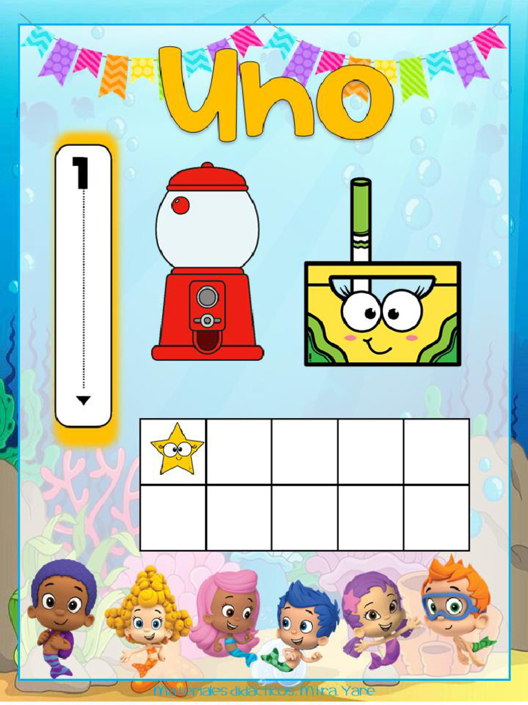 Números Del 1 Al 20bubble Guppies | PDF