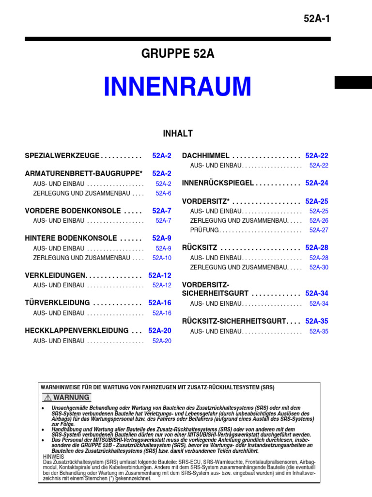 Innenraum: Gruppe 52A | PDF