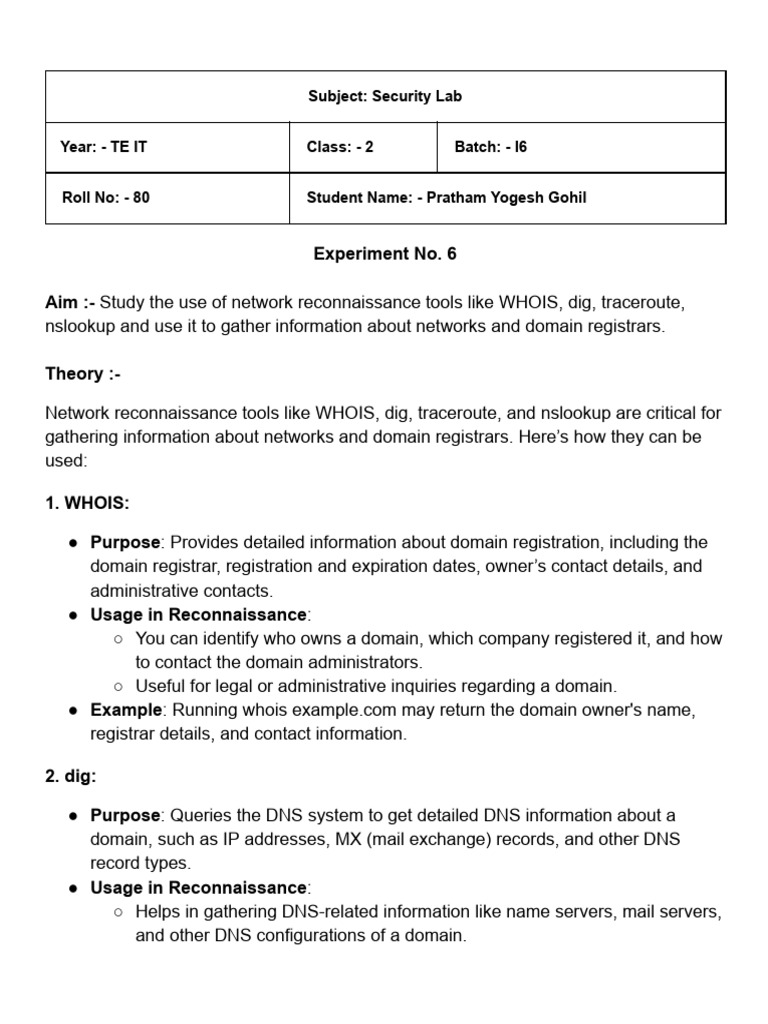 Security Experiment No | PDF