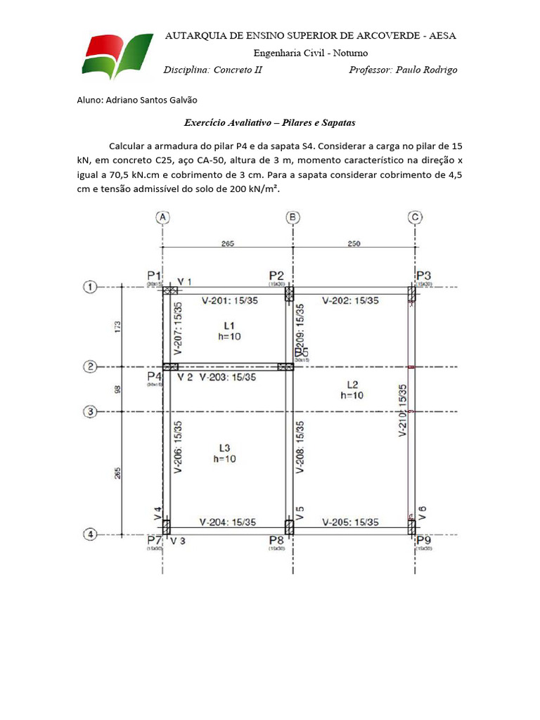 Ava 02 - Concreto Armado - Respostas | PDF