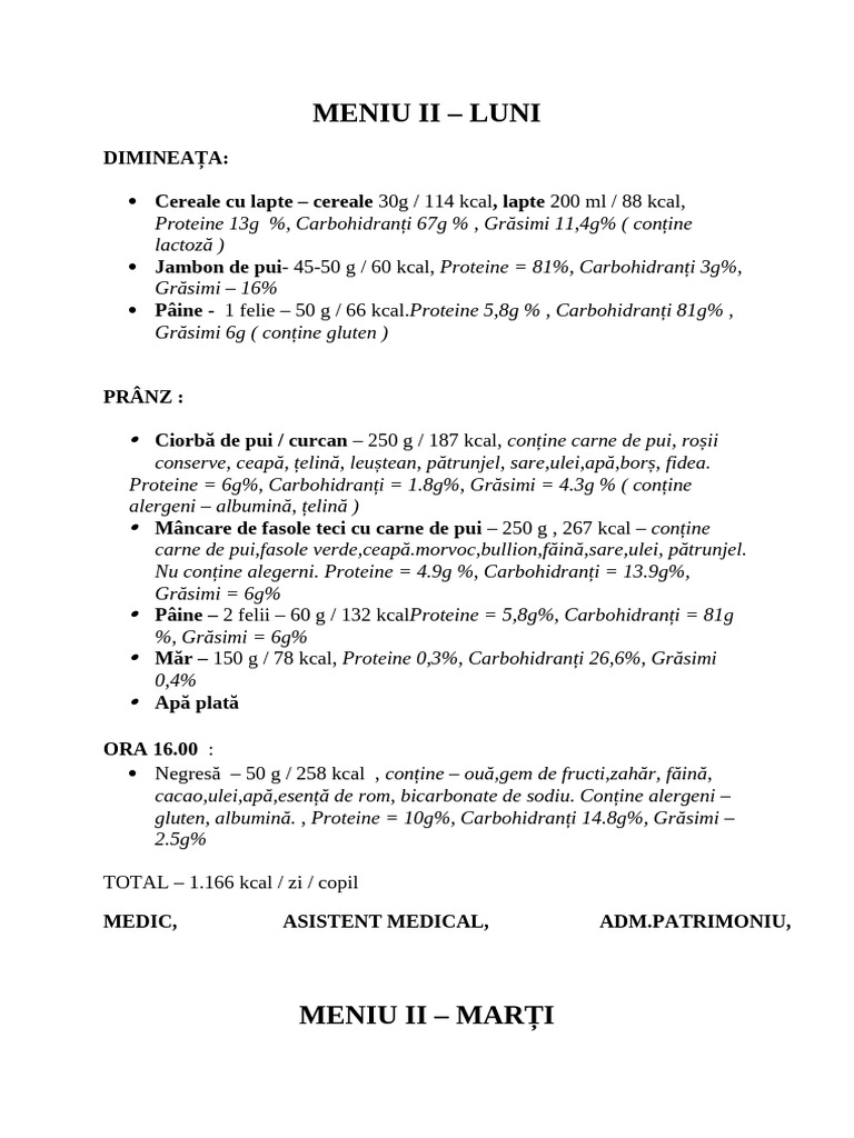 meniu zilnic 2 | PDF