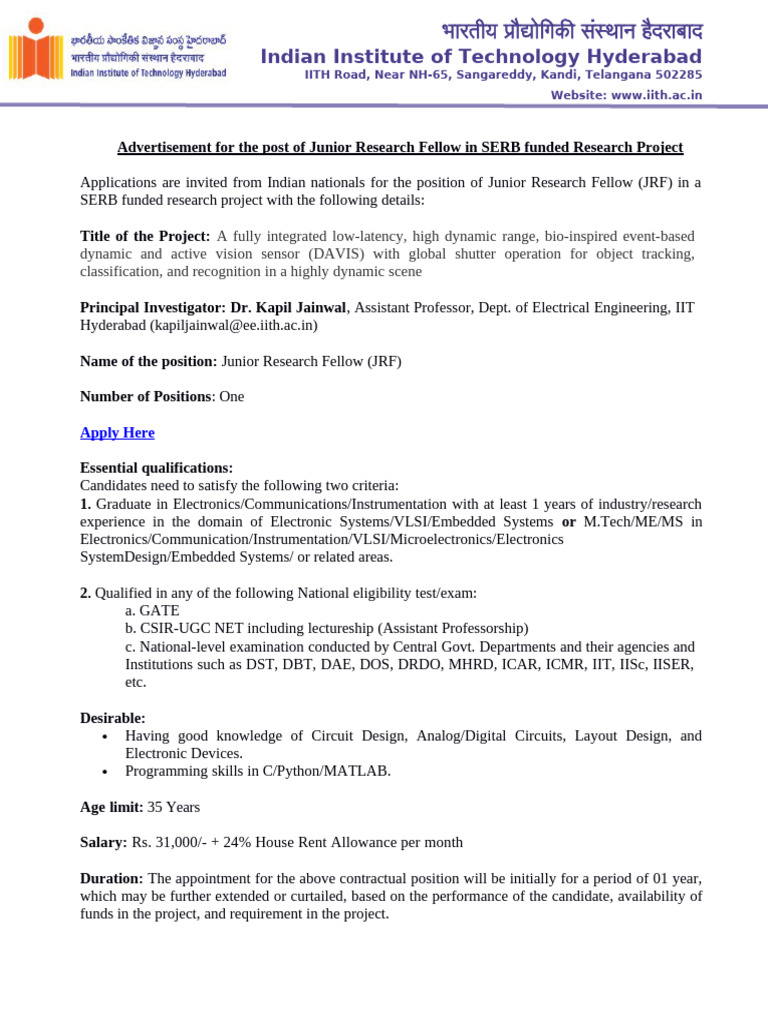 JRF Advertisement Hyd Rolling | PDF