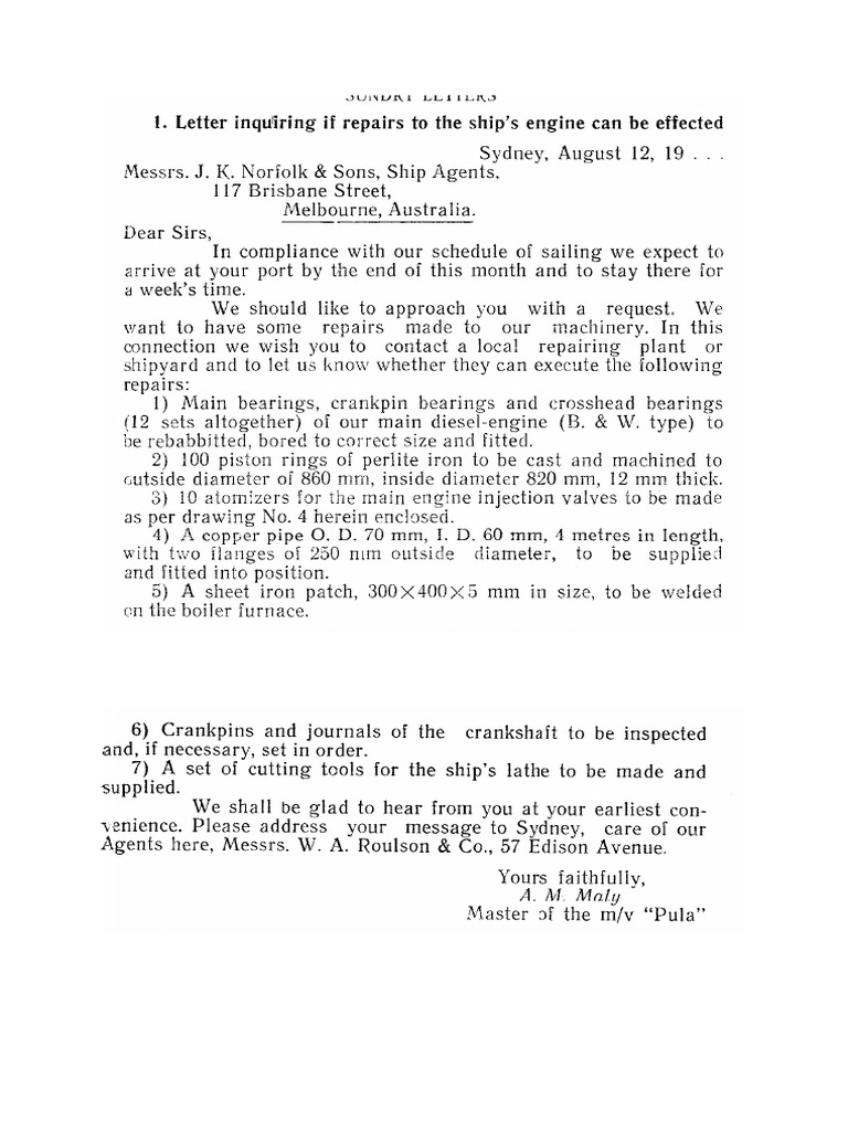 Samples of Reporting Letters | PDF