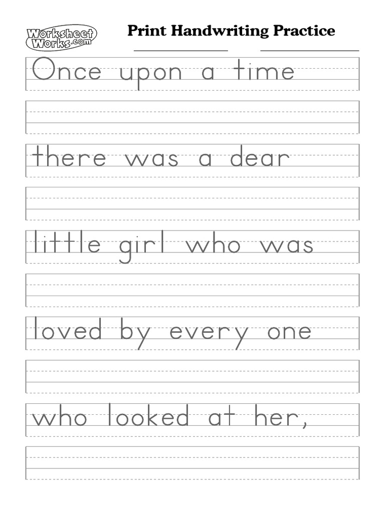 WorksheetWorks Print Handwriting Practice 2 | PDF
