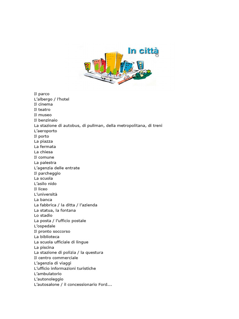 Lessico Della Città | PDF | Negocios