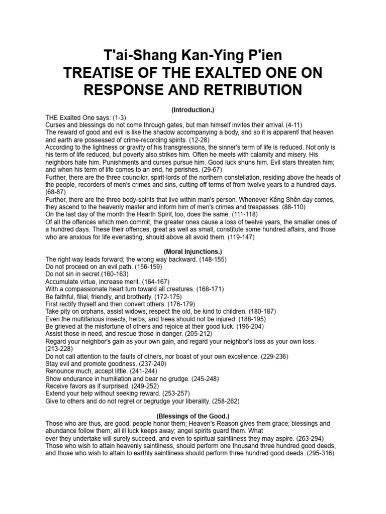 T'ai-Shang Kan-Ying P'ien | PDF