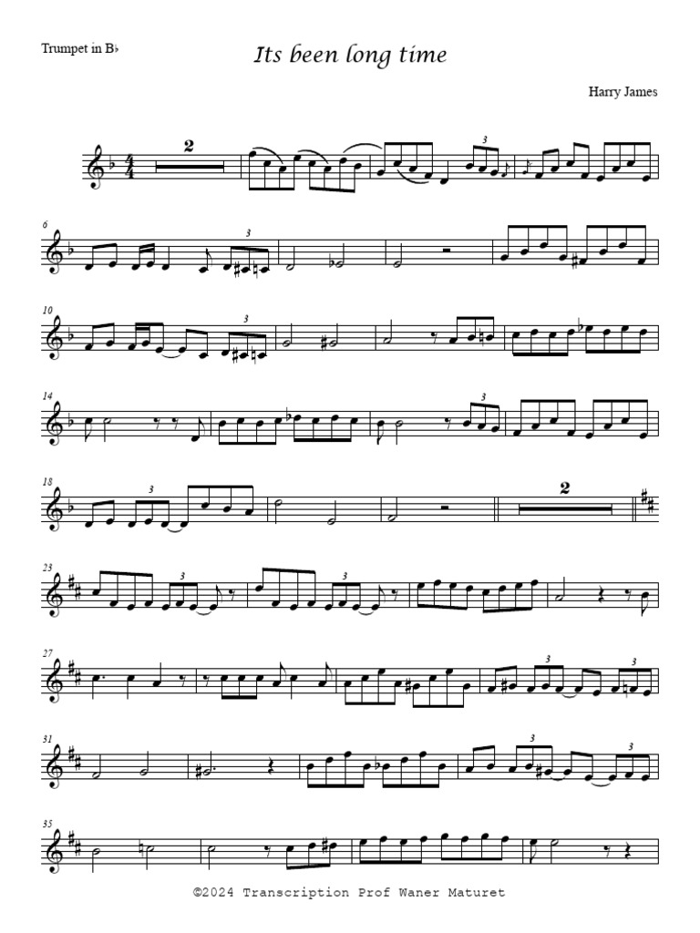 It's Been a Long Time for Trumpet | PDF