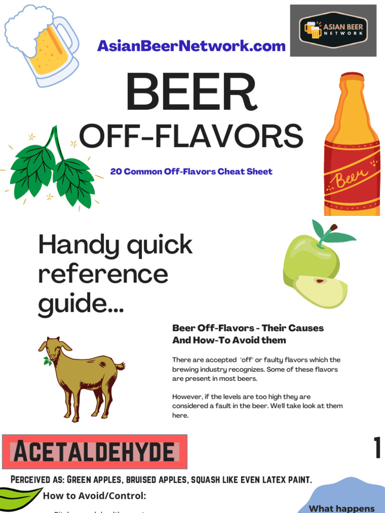 Beer Off Flavors Guide and Cheat Sheet | PDF