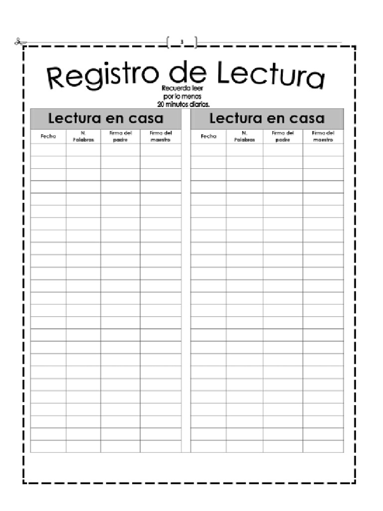 Registró Lectura | PDF