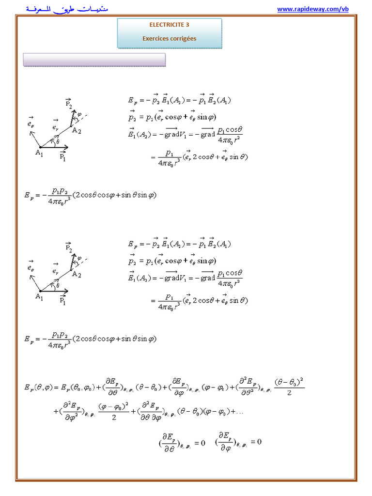 RÃ©ponse Des Exercices Sur Les Milieux Diã©lectriques | PDF