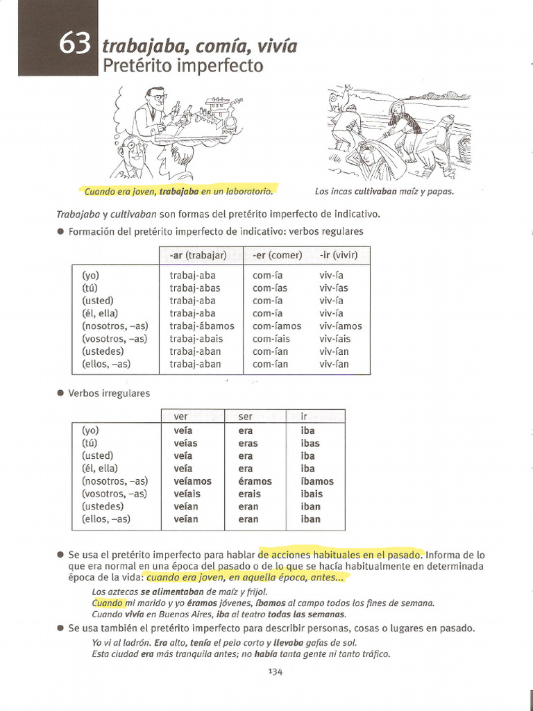 Preterito Imperfecto | PDF