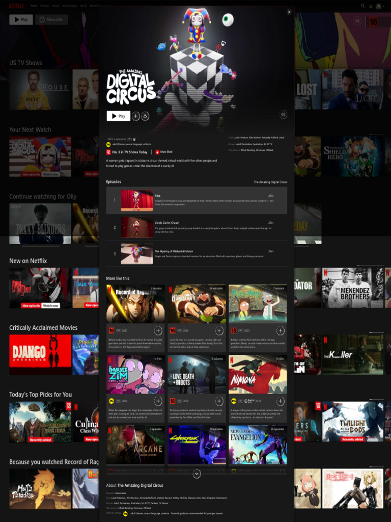 The Amazing Digital Circus - Netflix | PDF