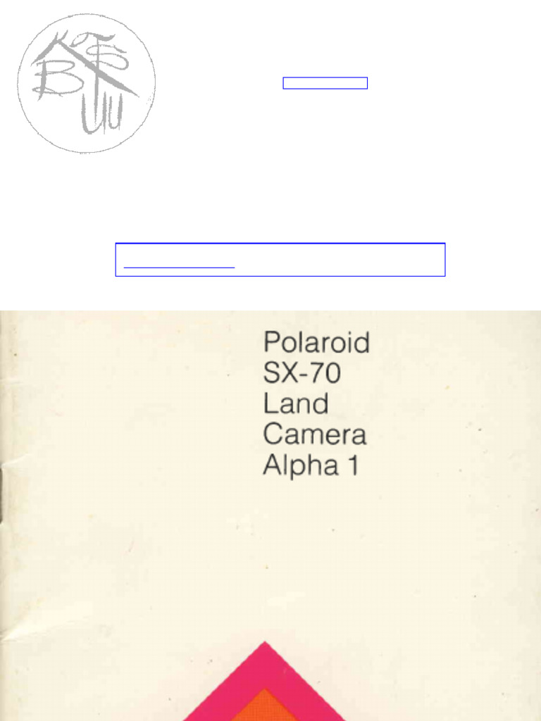 Polaroid Sx-70 Alpha 1 | PDF