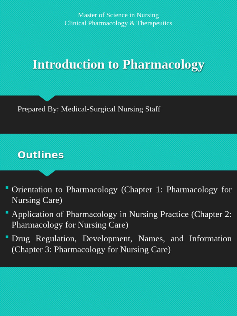 Med 521 Introduction to Pharmacology(2) | PDF