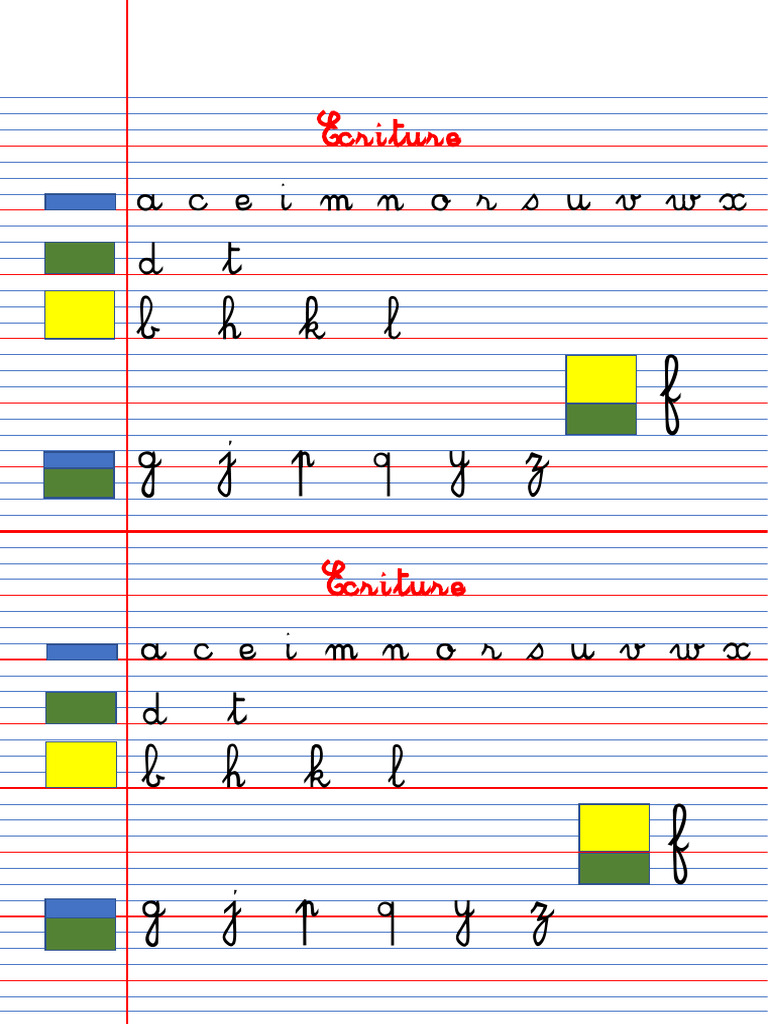 Ecriture Cursive Miniscule | PDF