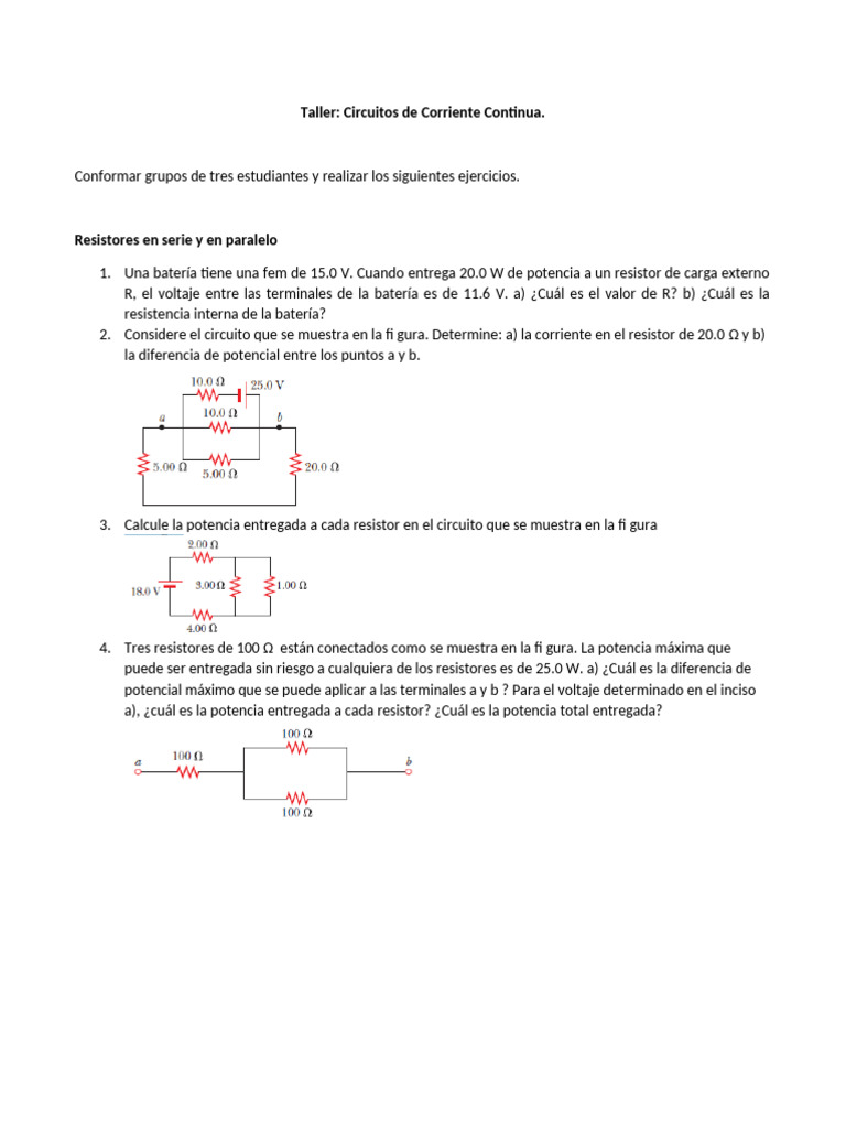 Taller de circuitos (1) | PDF