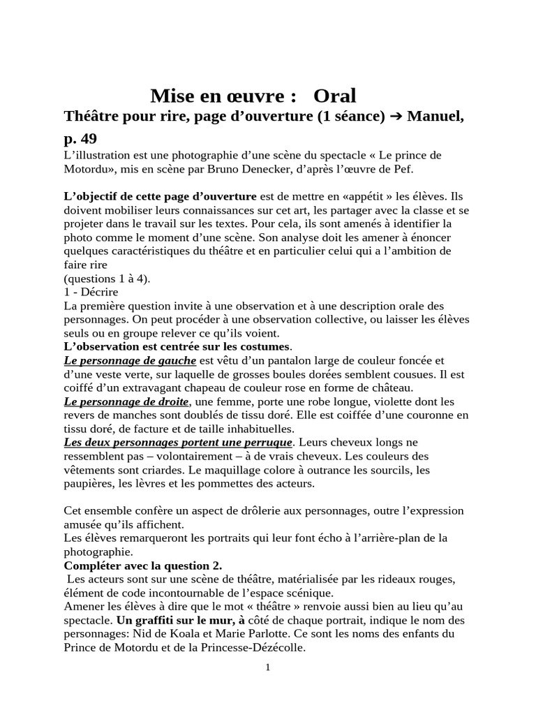 Unité 4 - Séquence 1 | PDF