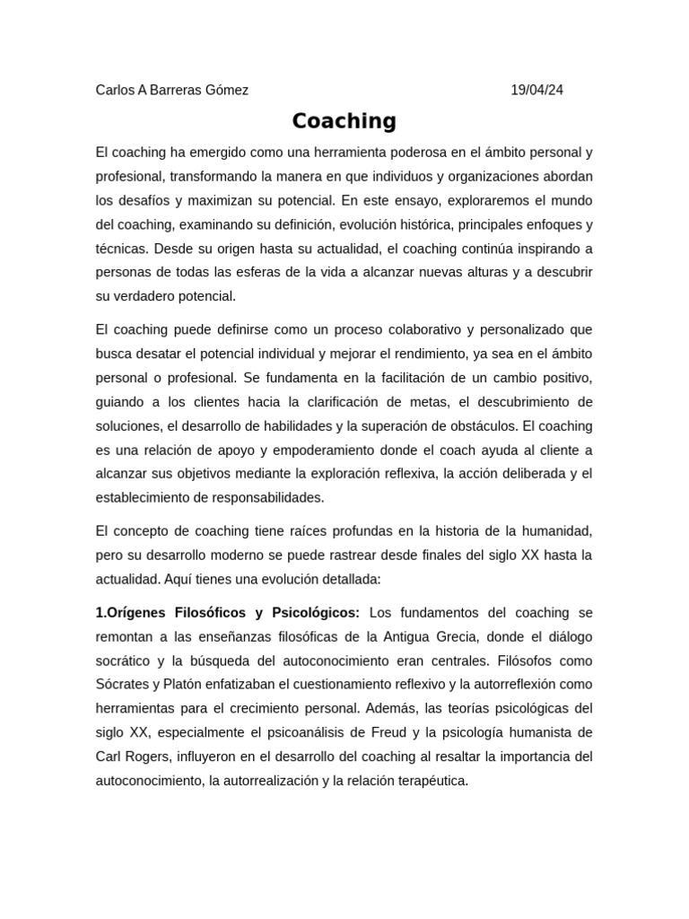 Coaching | PDF