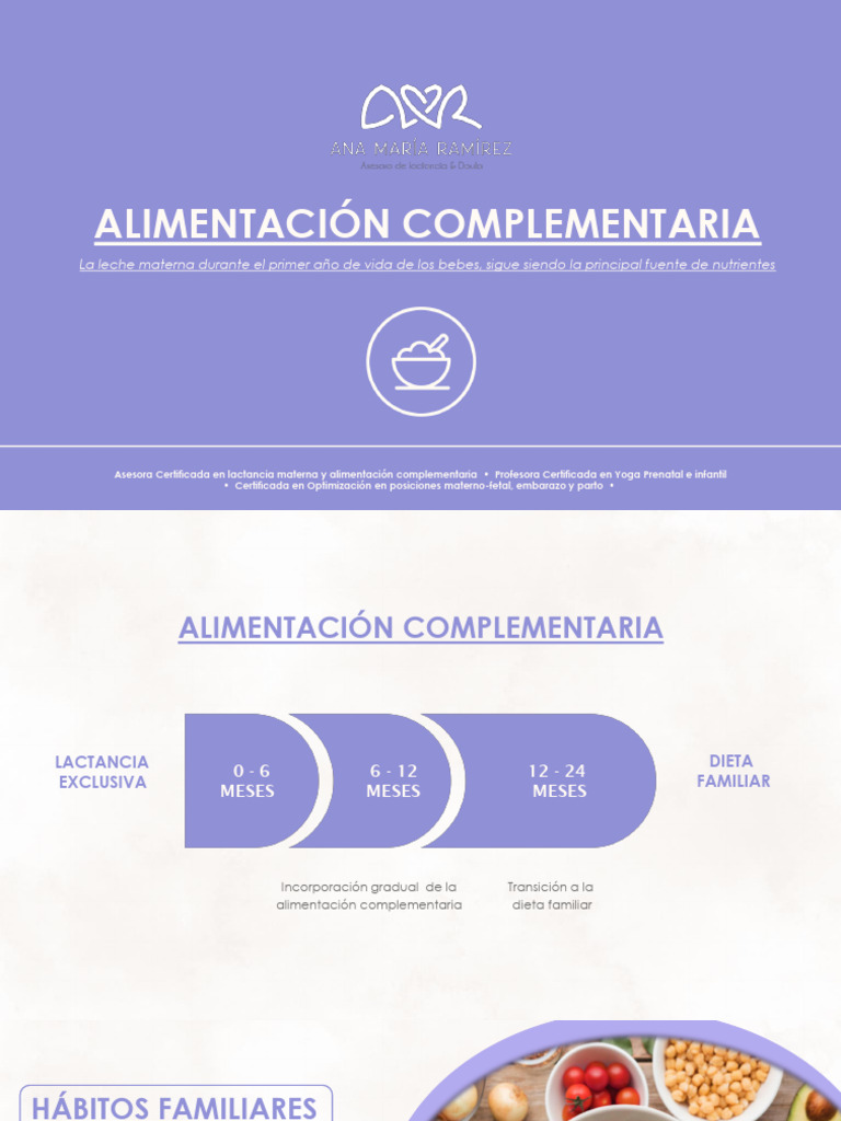 Alimentación Complementaria | PDF | Alimentos | La leche materna
