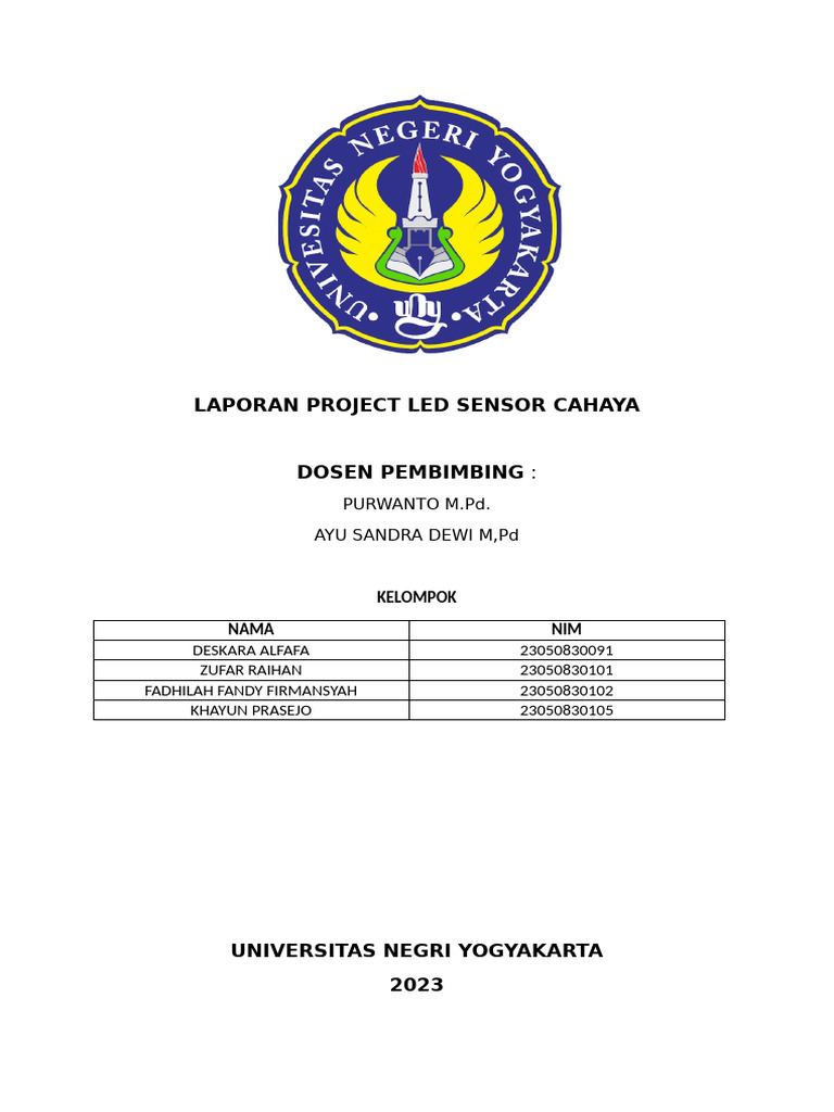 Laporan Project Led Sensor Api | PDF