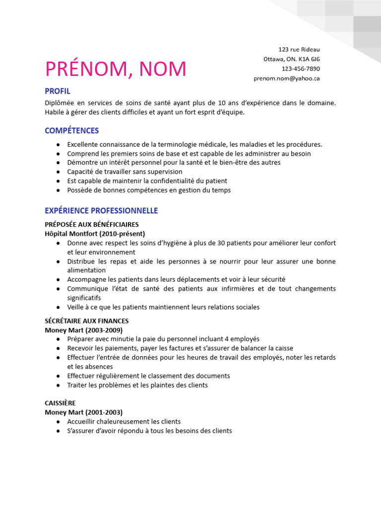 Exemple - CV mixte | PDF