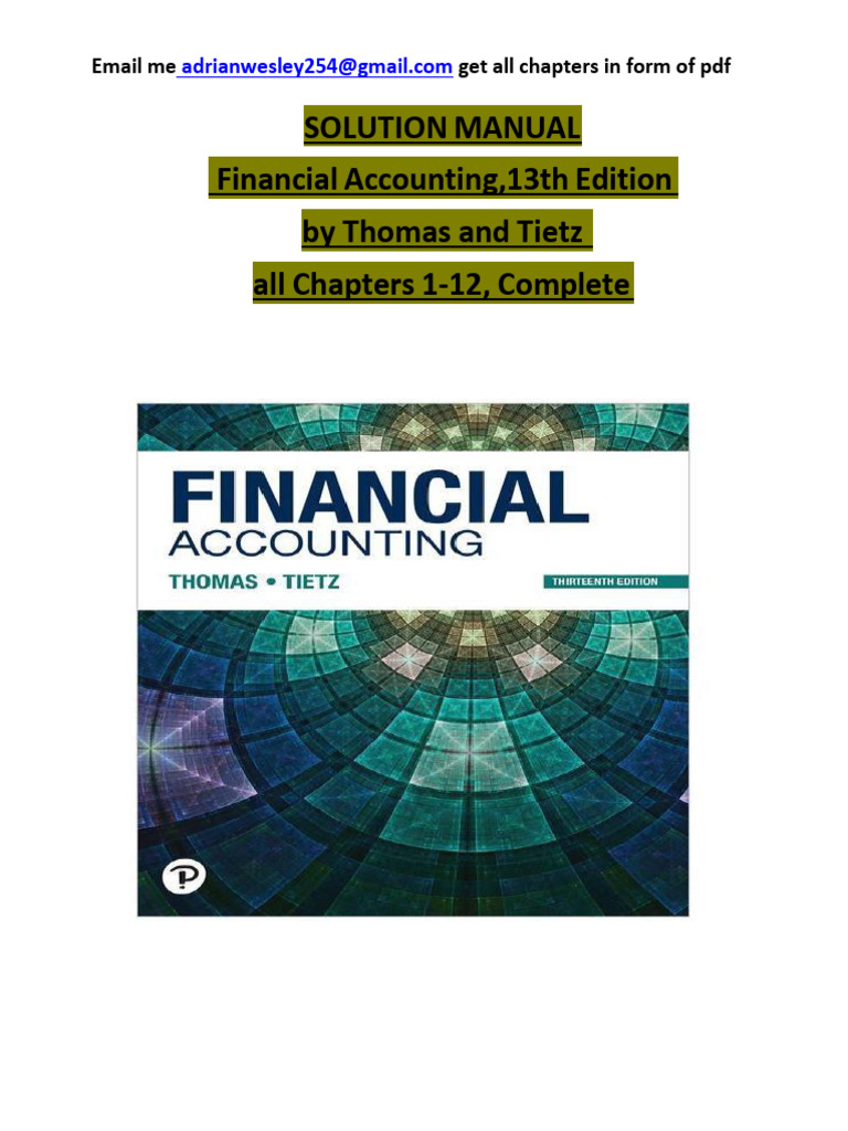 Financial Accounting 13th Edition PDF | PDF | Equity (Finance ...