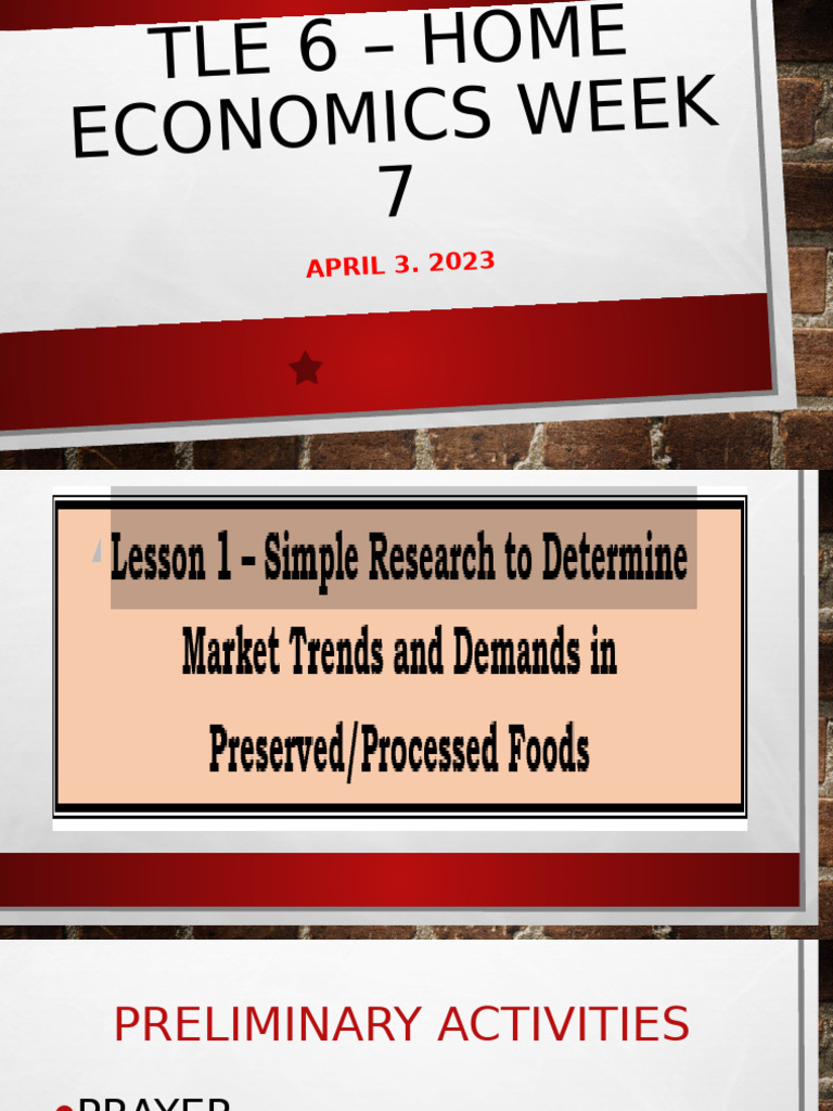 Ppt in Tle 6 He Week 7 | PDF