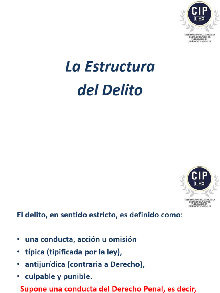 PRESENTACION Estructura del Delito | PDF