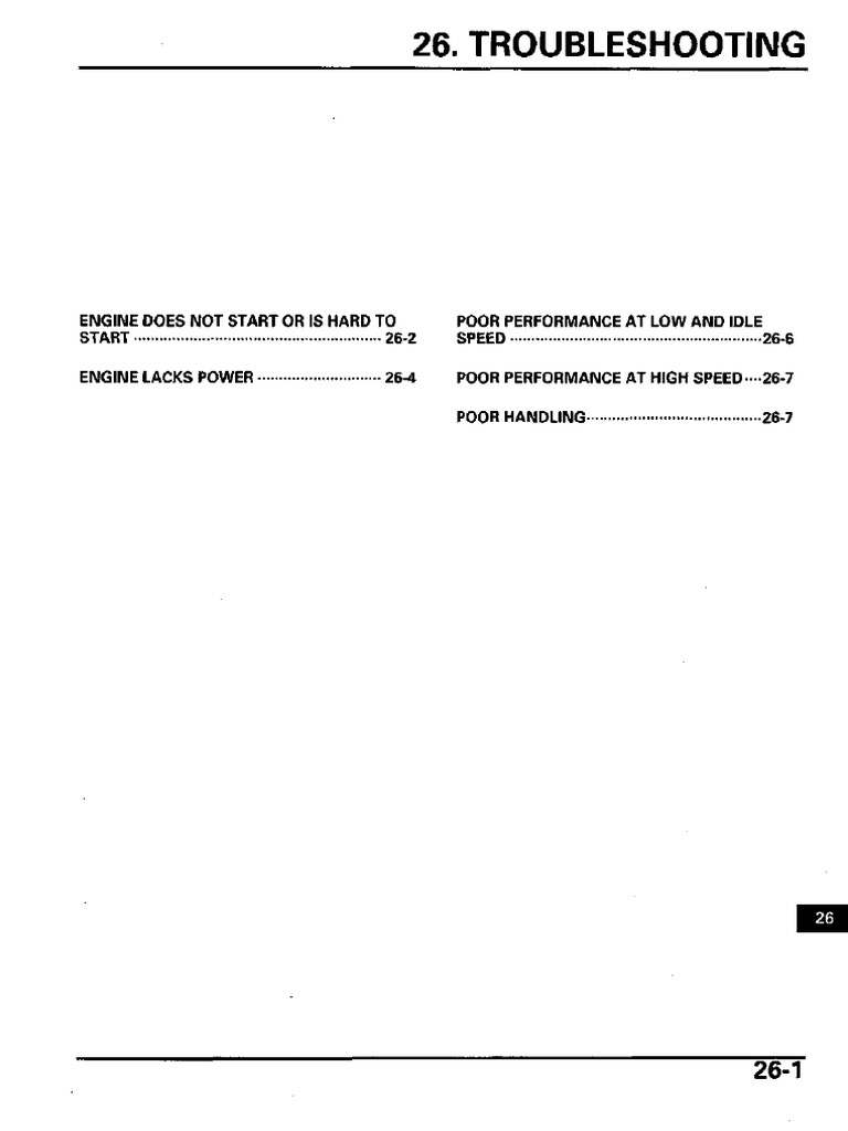 CH26 Troubleshooting TRX450R ER 26 | PDF