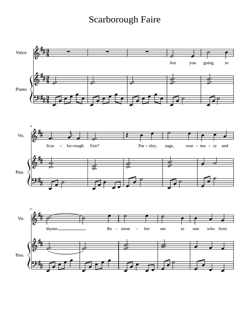 Scarborough Fair Sheet Music-20241002 | PDF