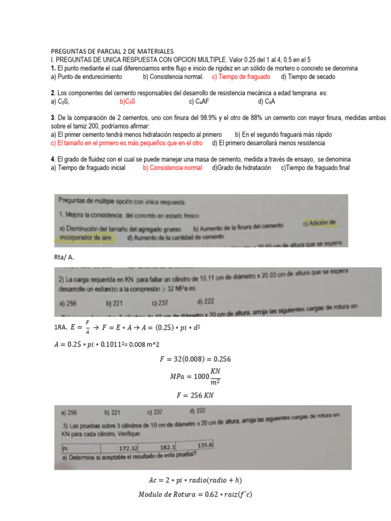MATERIALES PARCIAL 2 PREGUNTAS (1) | PDF