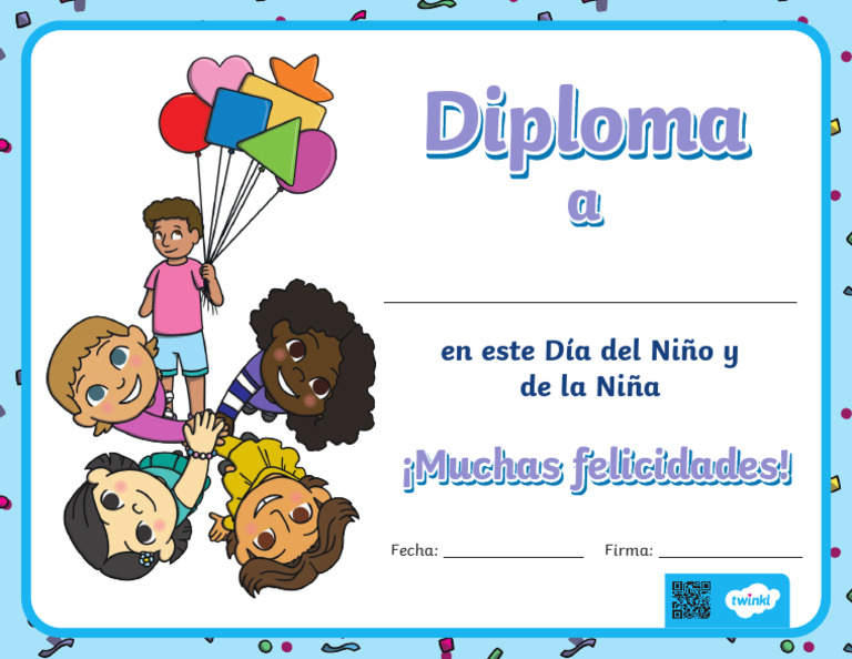 Diploma Dia Del Nino Y de La Nina | PDF