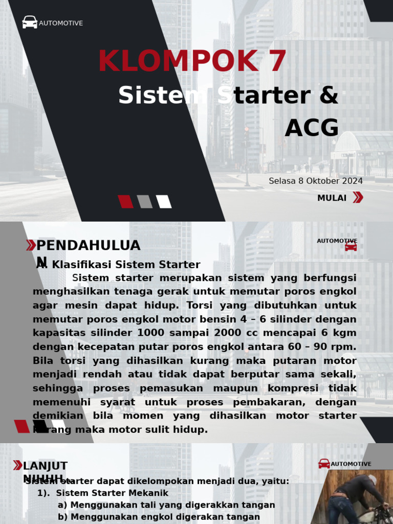 Leo Sistem Starter & Acg | PDF