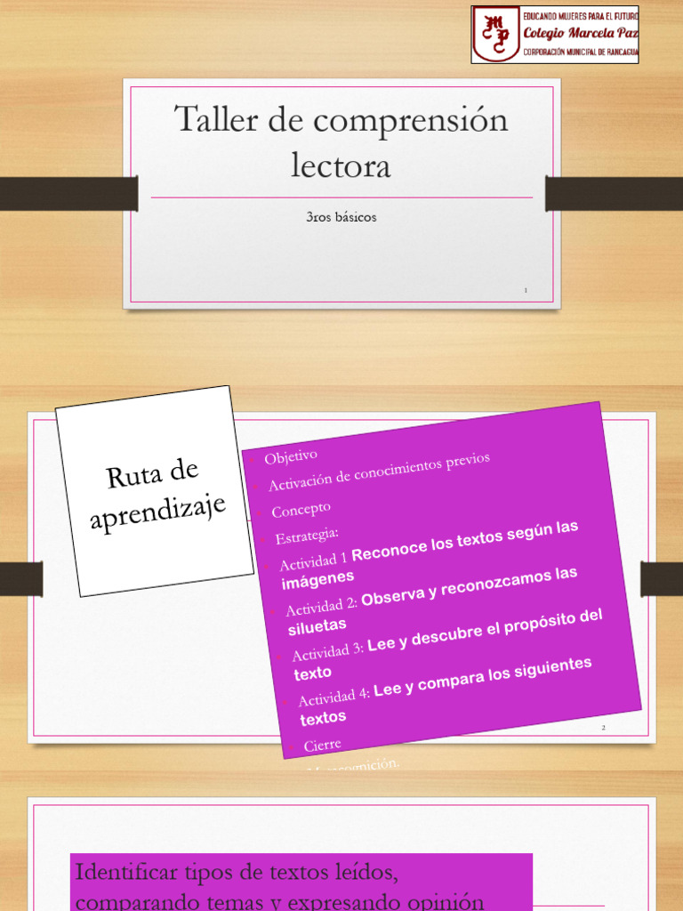 3° - Taller Comprensión Lectora - PPT - Semana 22 | PDF