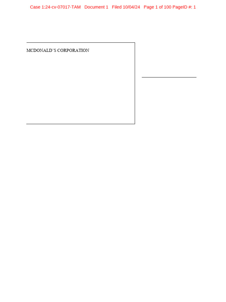 McDonald's V Cargill Complaint | PDF