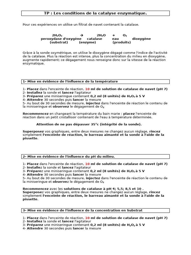 Protocole Activité N°9 | PDF