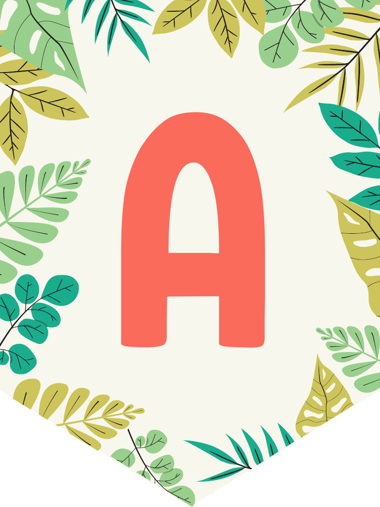 Colorido Hojas Letras Banderín Para El Aula | PDF