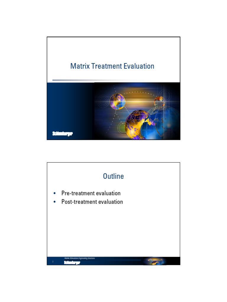 Tab 12 M - Matrix Treatment Evaluation | PDF