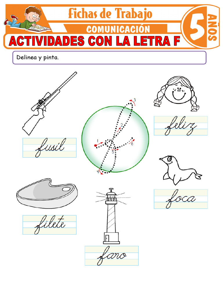 Actividades Con La Letra F para Ninos de 5 Anos | PDF