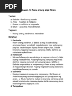 Alamat NG Araw, Buwan at Mga Bituin | PDF