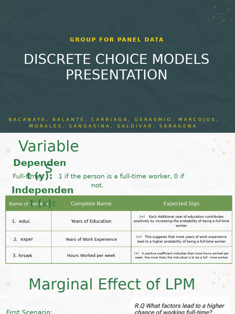 Panel Data Group Presentation | PDF