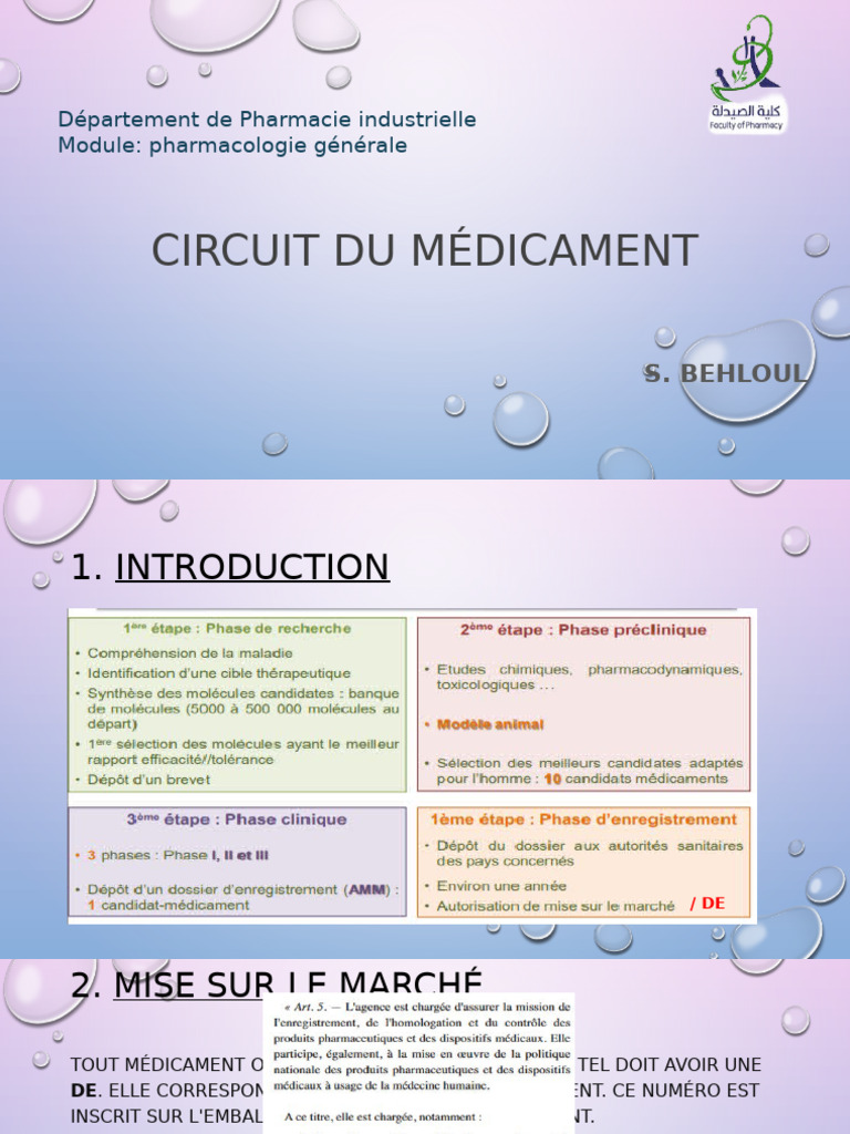 Circuit Du Médicament | PDF