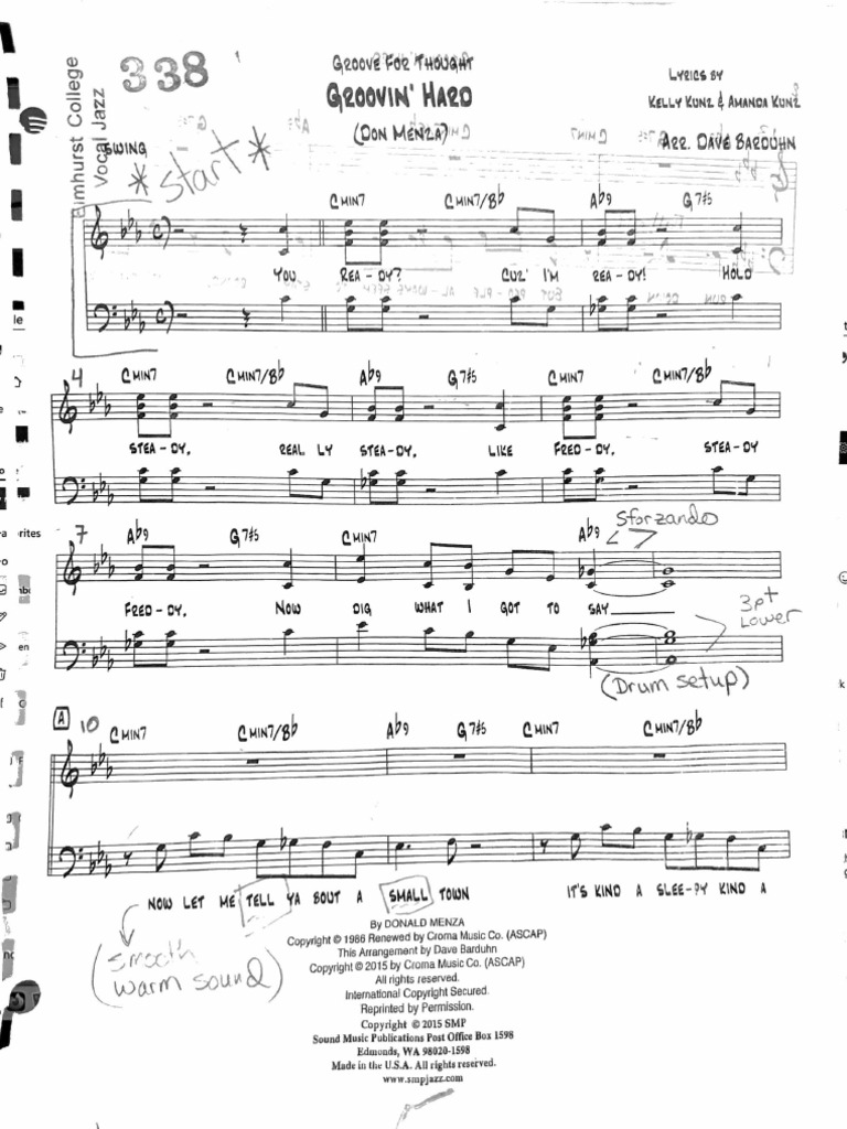 1.) Groovin' Hard SHEET MUSIC Snippet | PDF